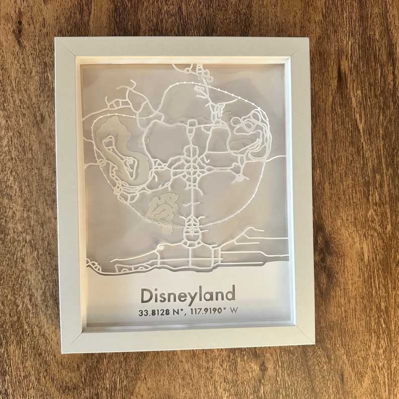 Disneyland Map Light Box - Etsy