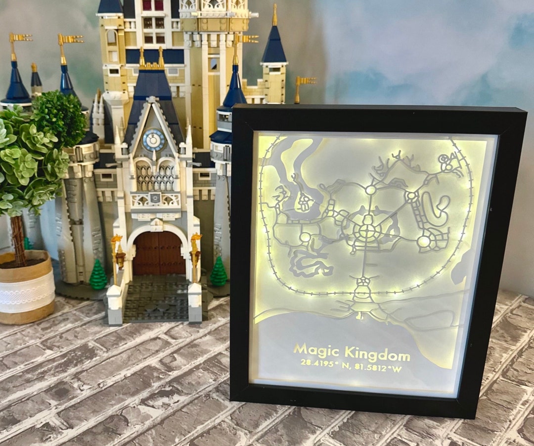 Magic Kingdom Map Light Box - Etsy