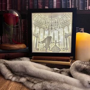 12x12 Enchanted Ballroom Beauty and the Beast Inspired Light Box - Etsy