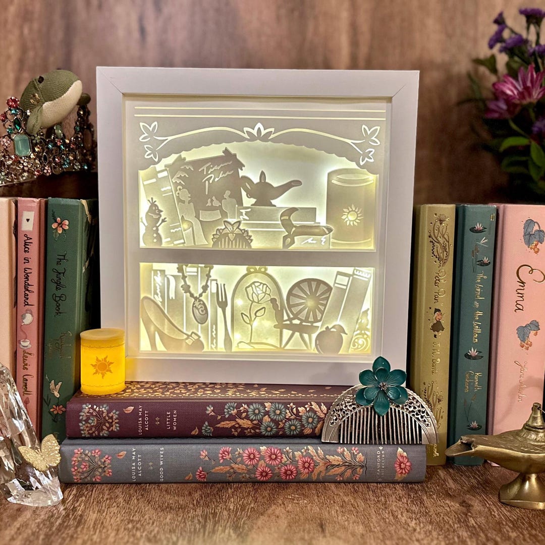 Princess Bookshelf Light Box - Etsy