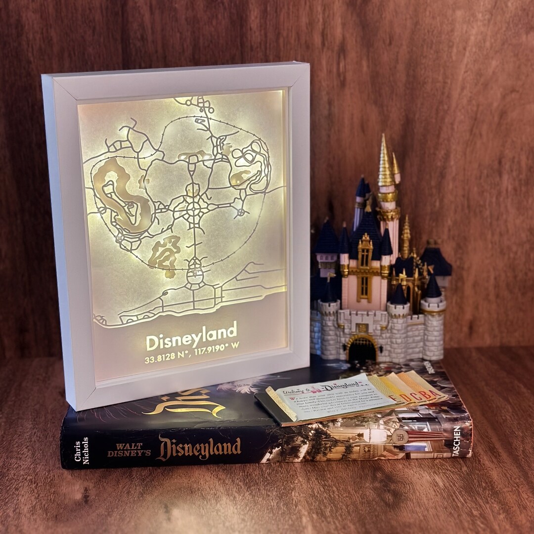Disneyland Map Light Box - Etsy