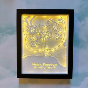 Magic Kingdom Map Light Box - Etsy