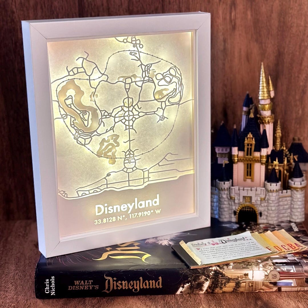 Disneyland Map Light Box - Etsy