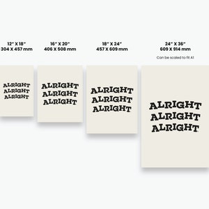 Alright Alright Alright | Instant Download | Printable Poster | Digital ...