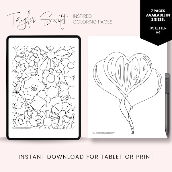 Swiftie Coloring Book - Etsy