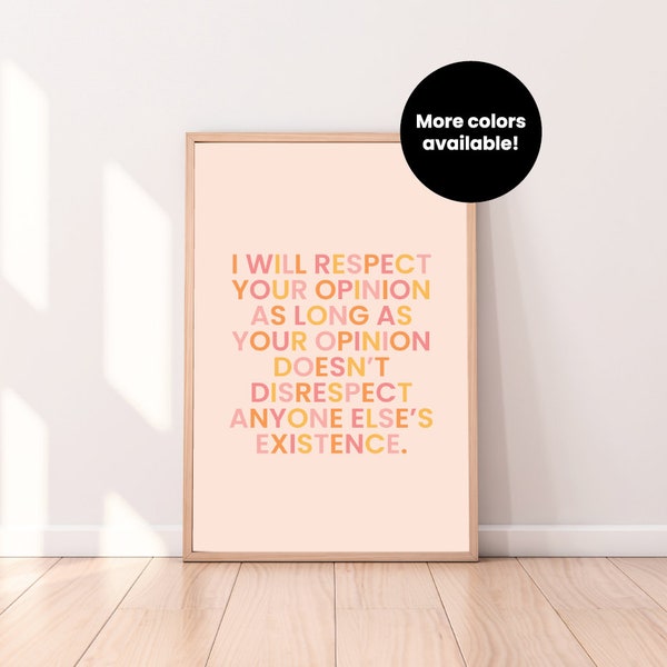 Respect Poster - Etsy