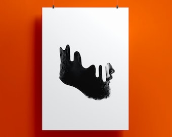 Man Dripping in Paint | Poster Digital Download | 3 Color Options (dark ...