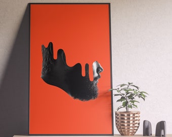 Man Dripping in Paint | Poster Digital Download | 3 Color Options (dark ...