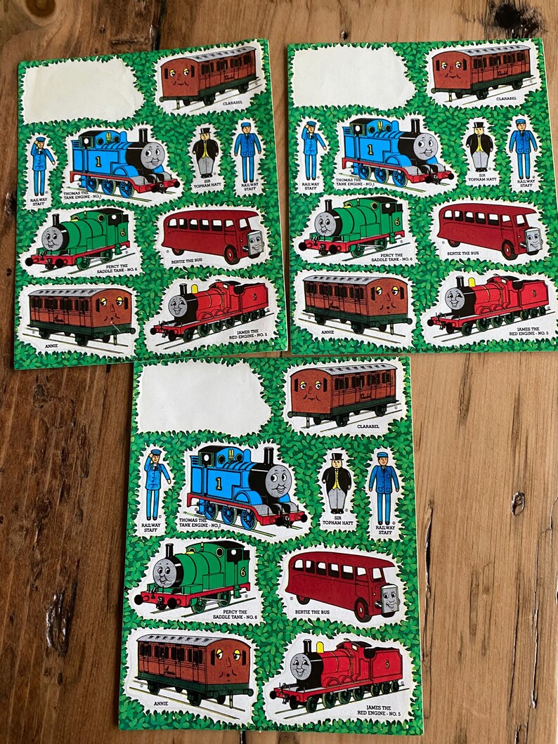 Thomas the Tank Engine Vintage Sticker Sheet - Etsy
