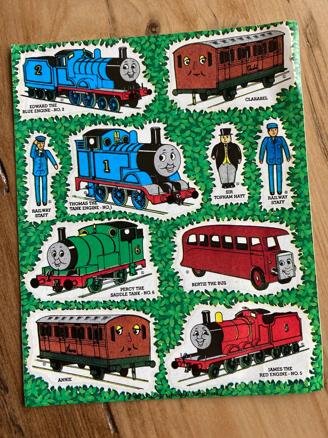 Thomas the Tank Engine Vintage Sticker Sheet - Etsy