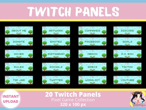 Pixel Game Twitch Panel Twitch Panel Pixelated Panel - Etsy Hong Kong