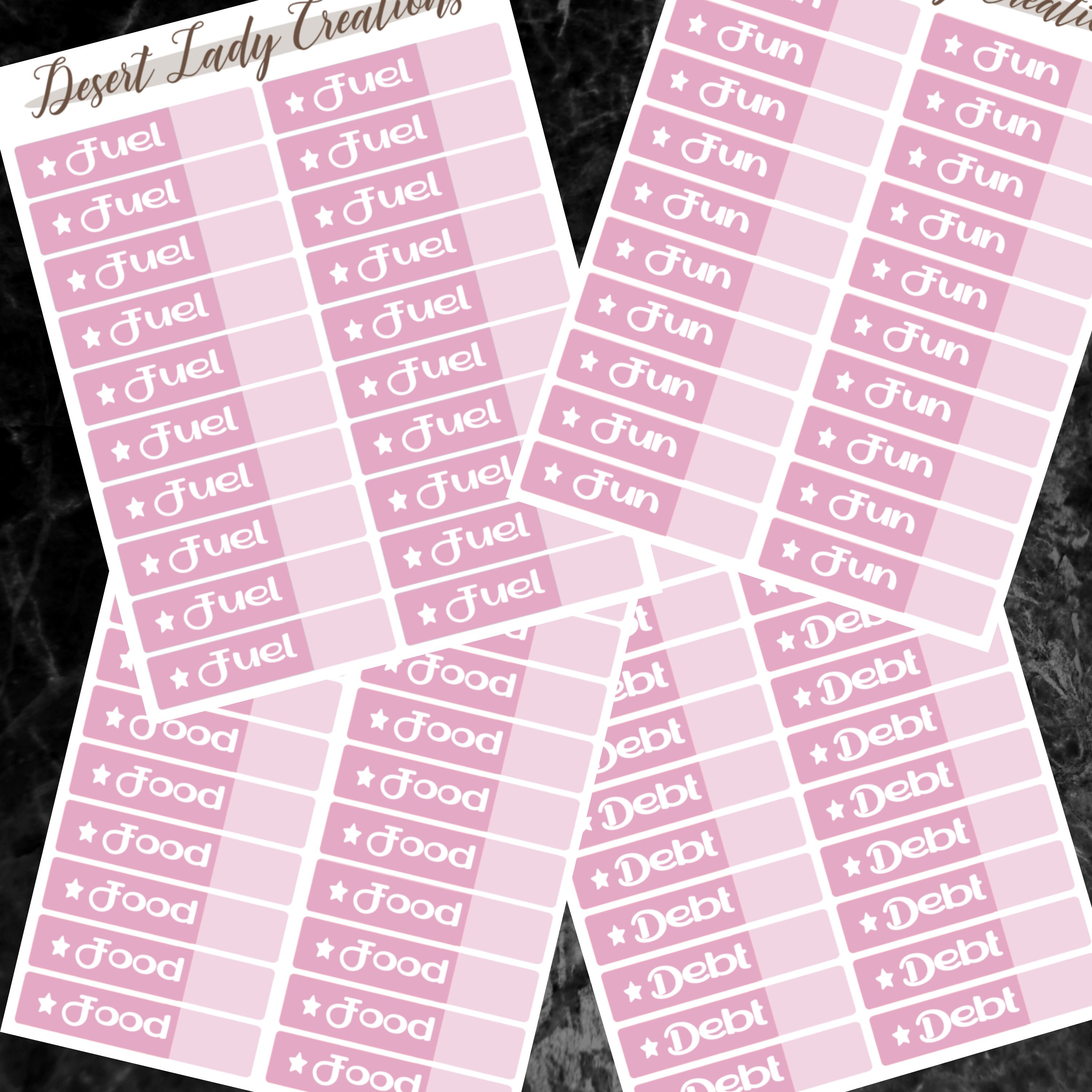 BUDGET STICKERS | Expense Tracking Stickers | Budget Category Stickers ...