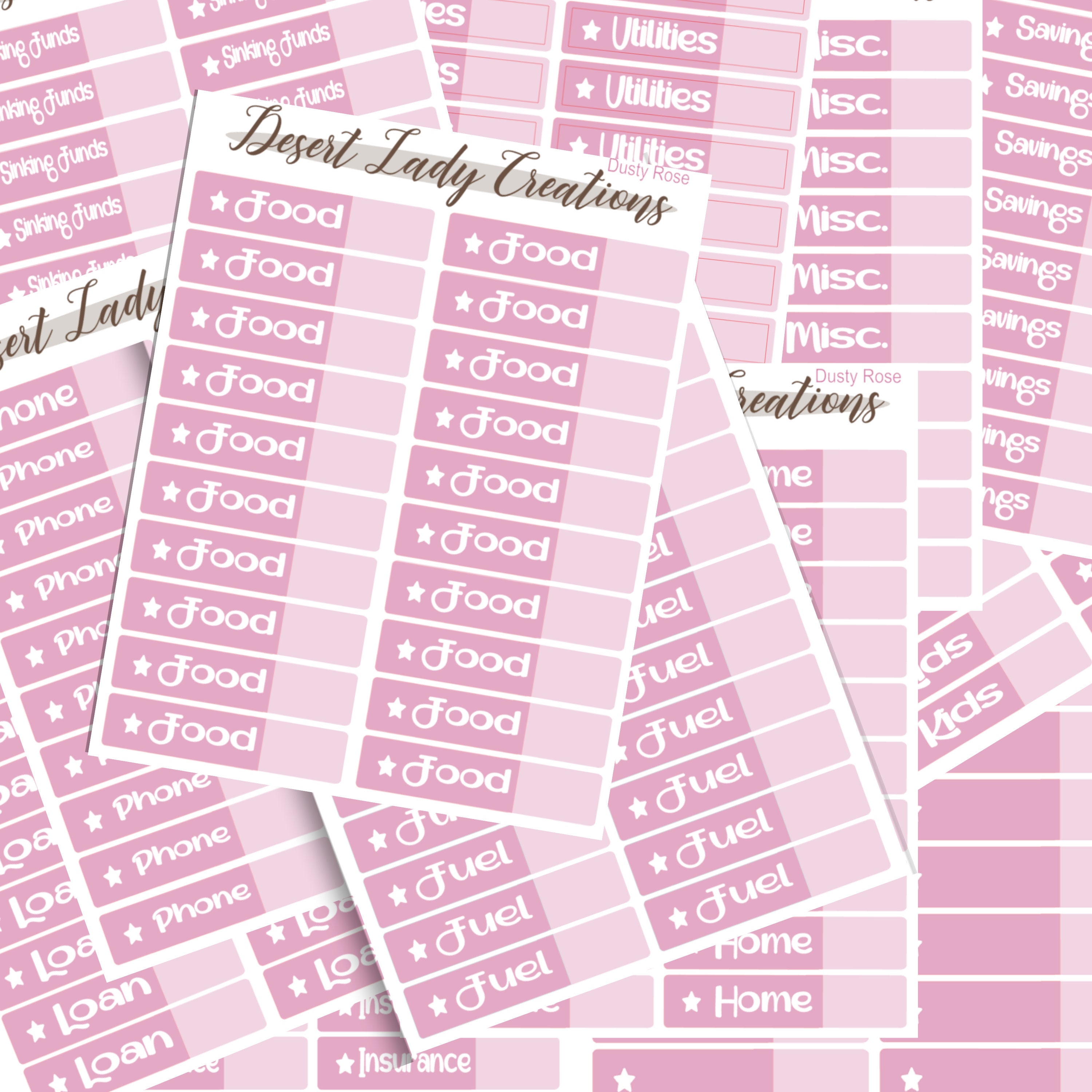 BUDGET STICKERS | Expense Tracking Stickers | Budget Category Stickers ...