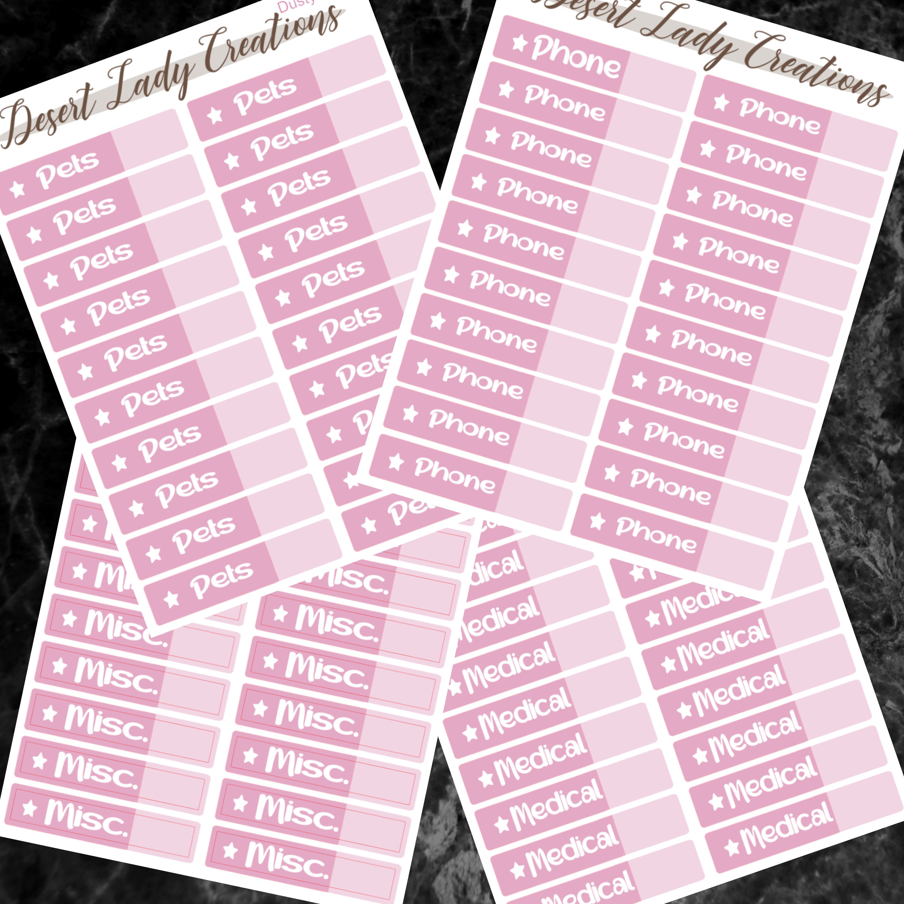 BUDGET STICKERS | Expense Tracking Stickers | Budget Category Stickers ...