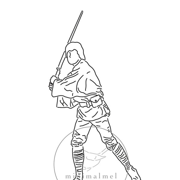 Luke Skywalker Svg - Etsy