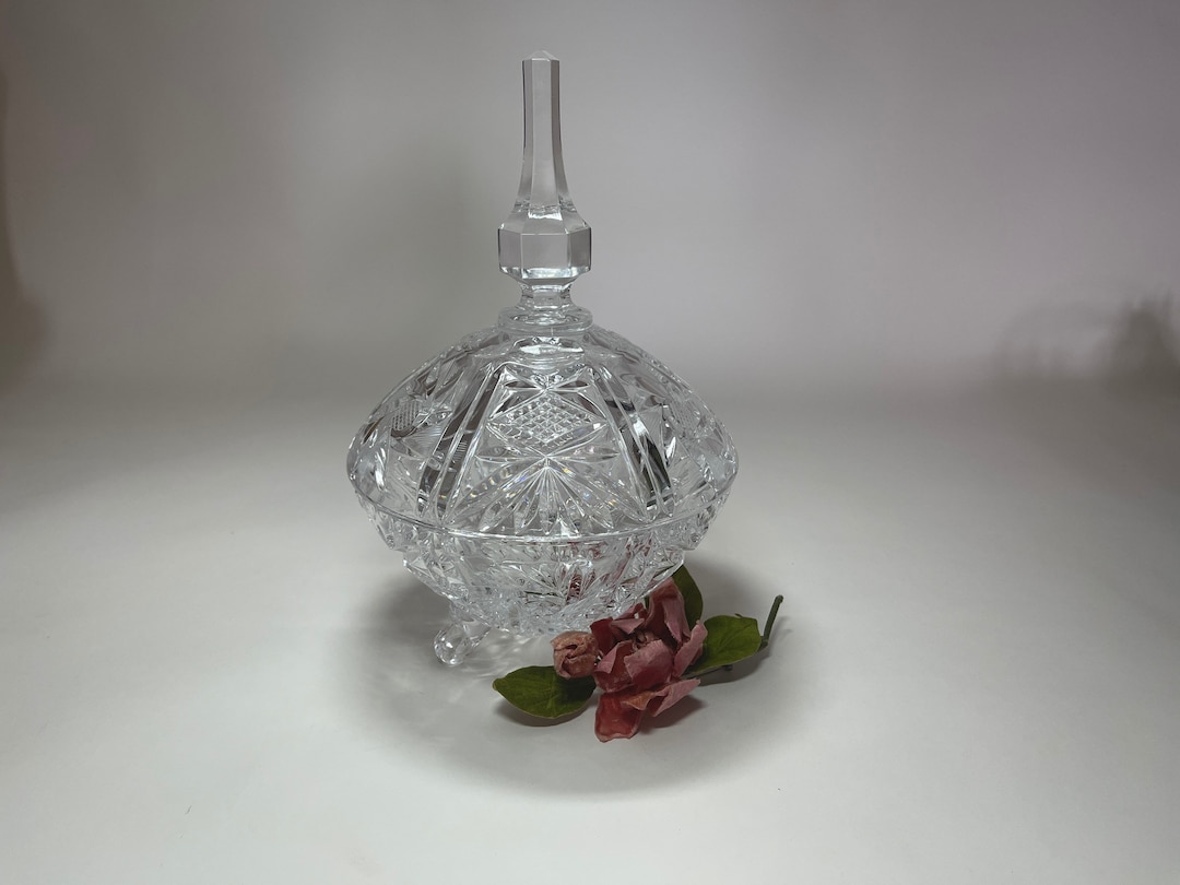 Vintage Crystal Compote Dish - Etsy