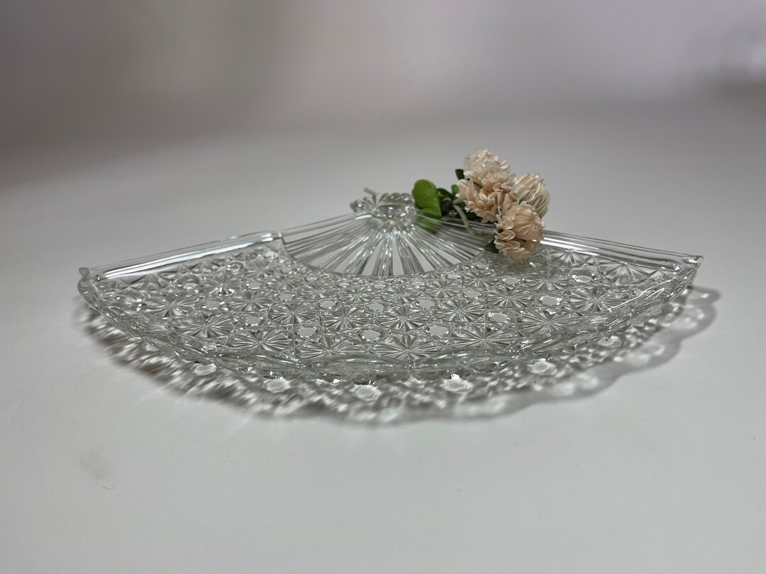 Vintage Glass Fan Plate - Etsy
