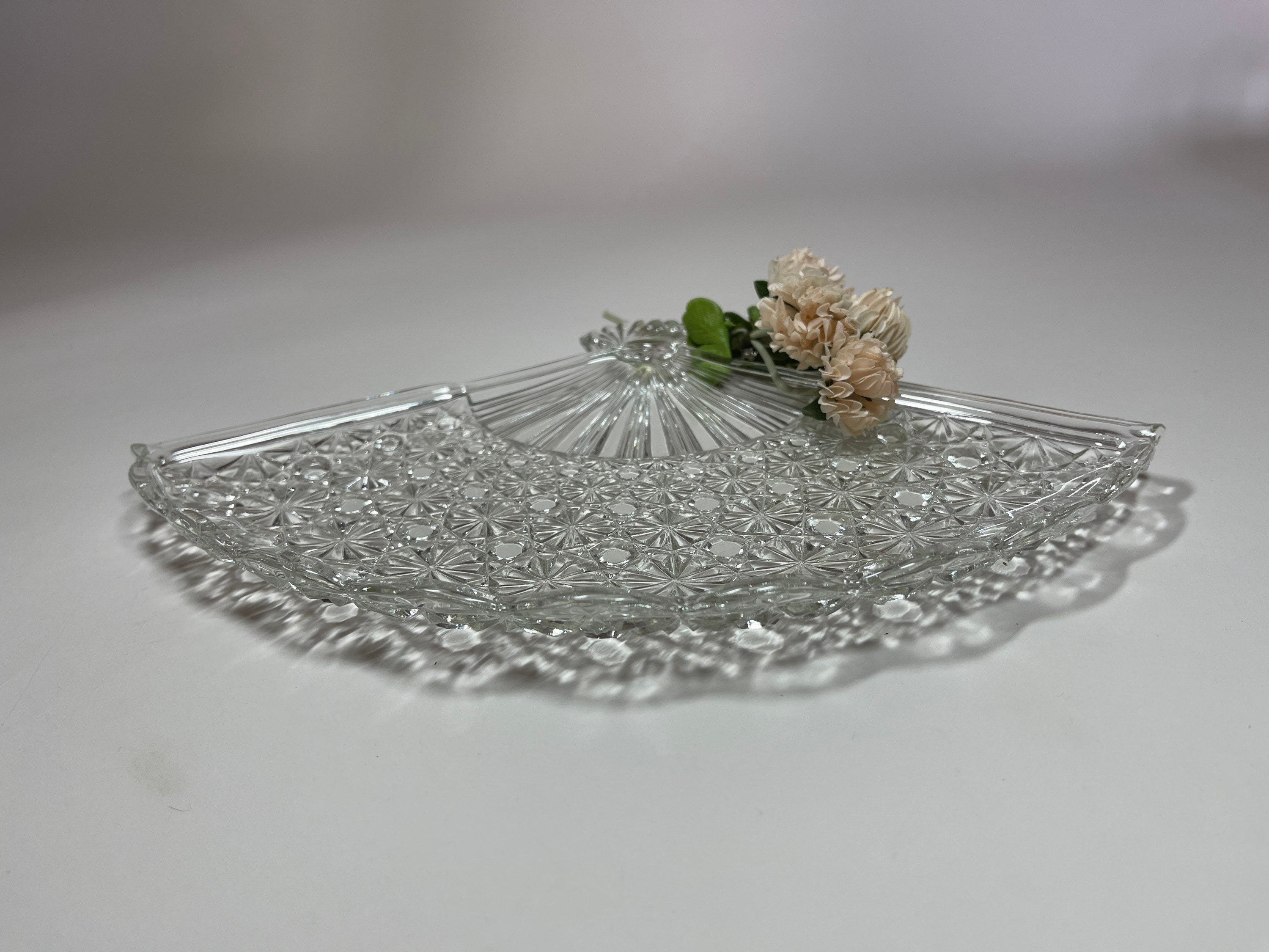 Vintage Glass Fan Plate - Etsy