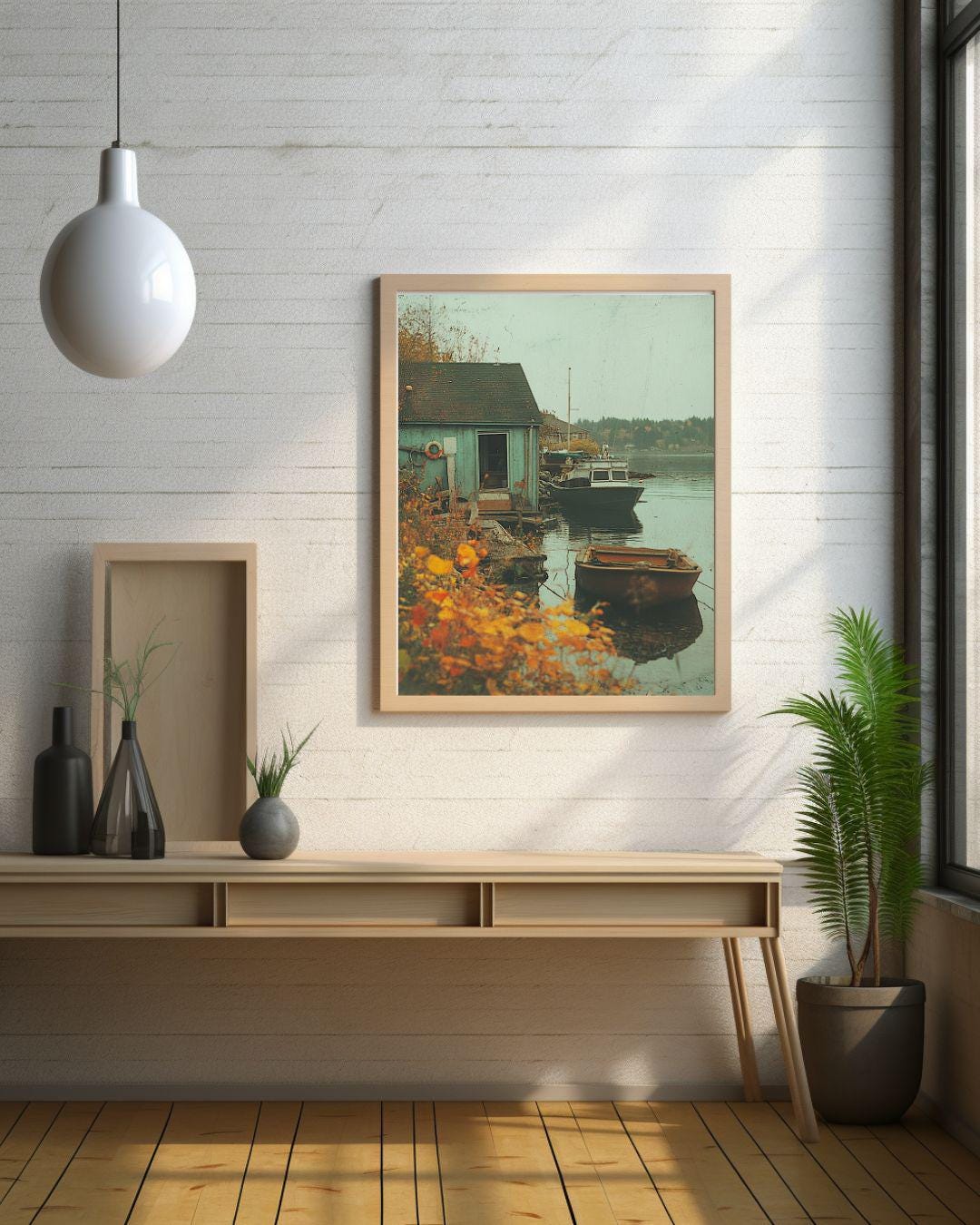 Lakeside Fishing Hut Wall Art, Instant Download, 4 Sizes, Fisherman's ...