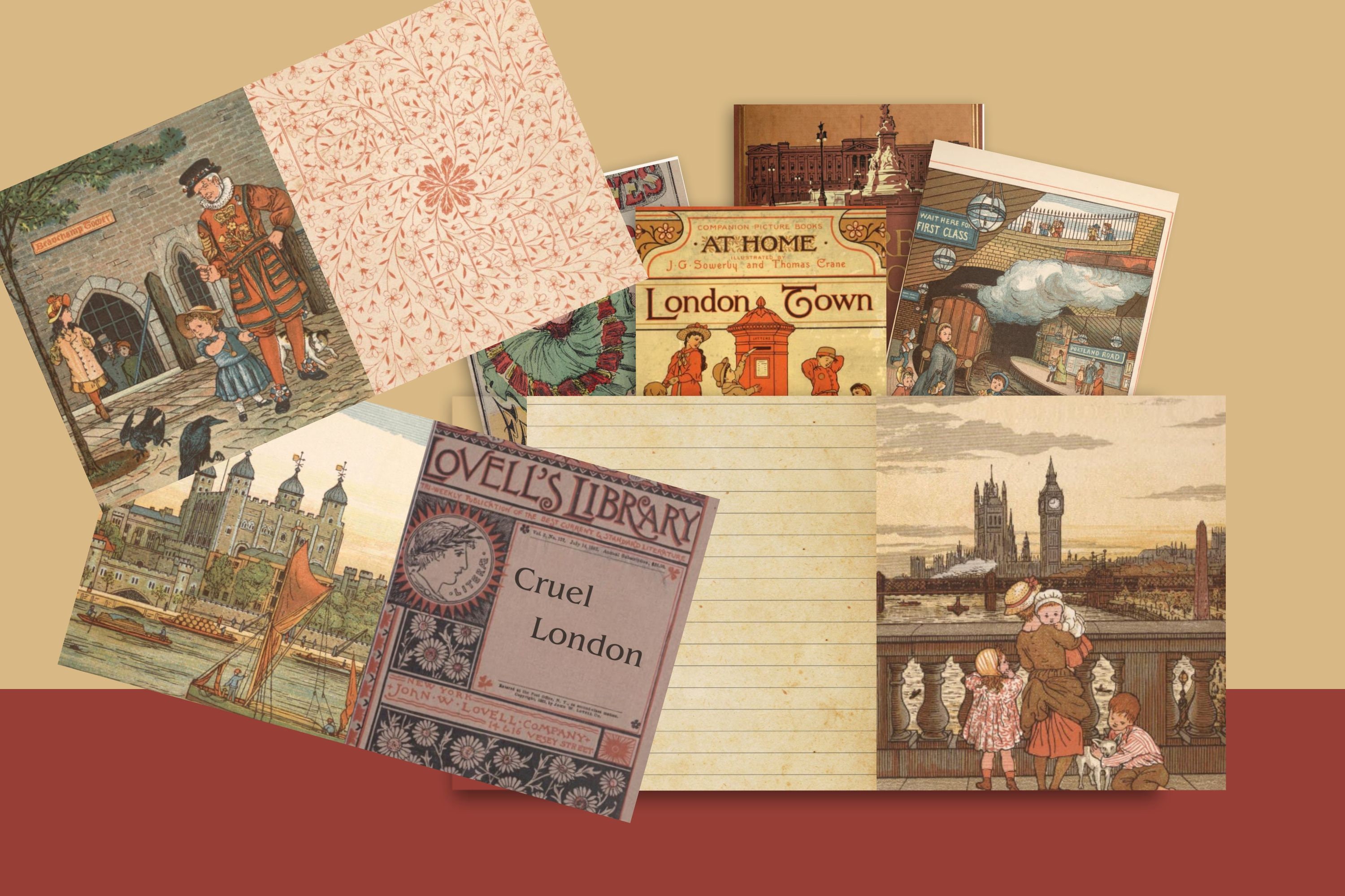 Vintage London Illustrations Pages 1800s England 3 Sizes, Ephemera ...