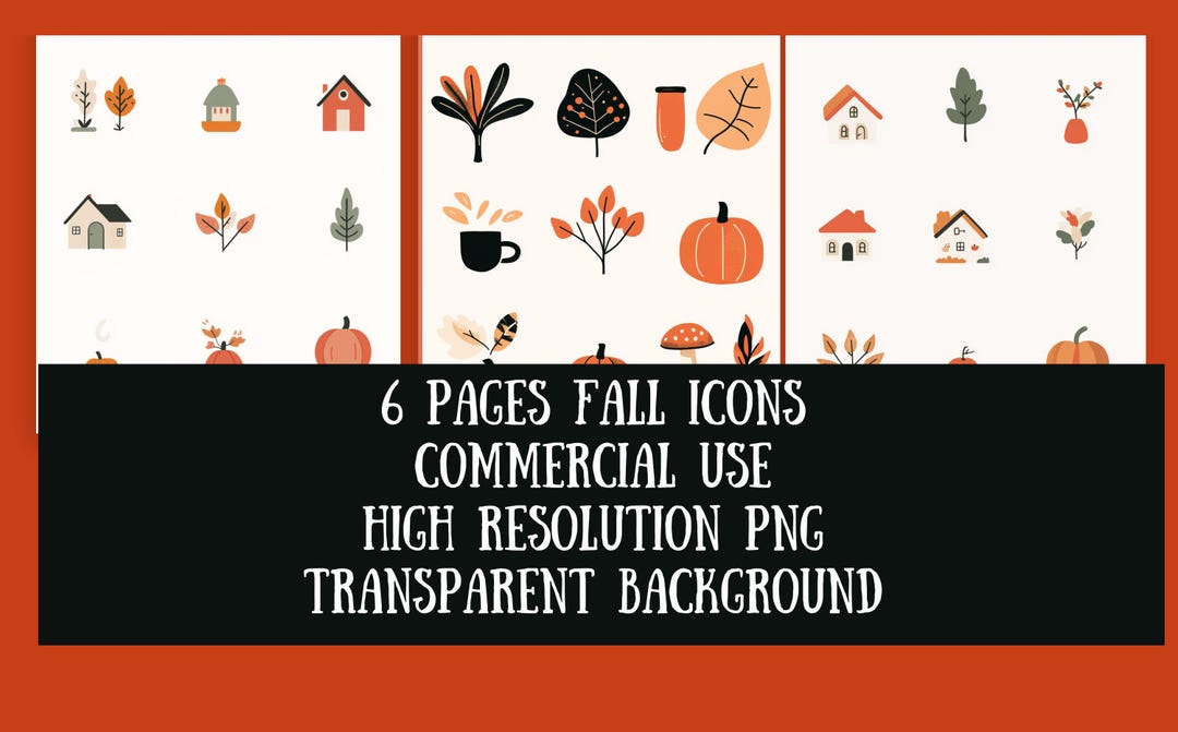 Fall Icons Clipart Instant Download, Cottagecore for Stickers, Journals ...