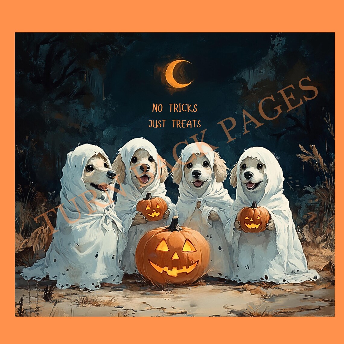 No Tricks Just Treats PNG Halloween Graphic, Commercial Use Available ...