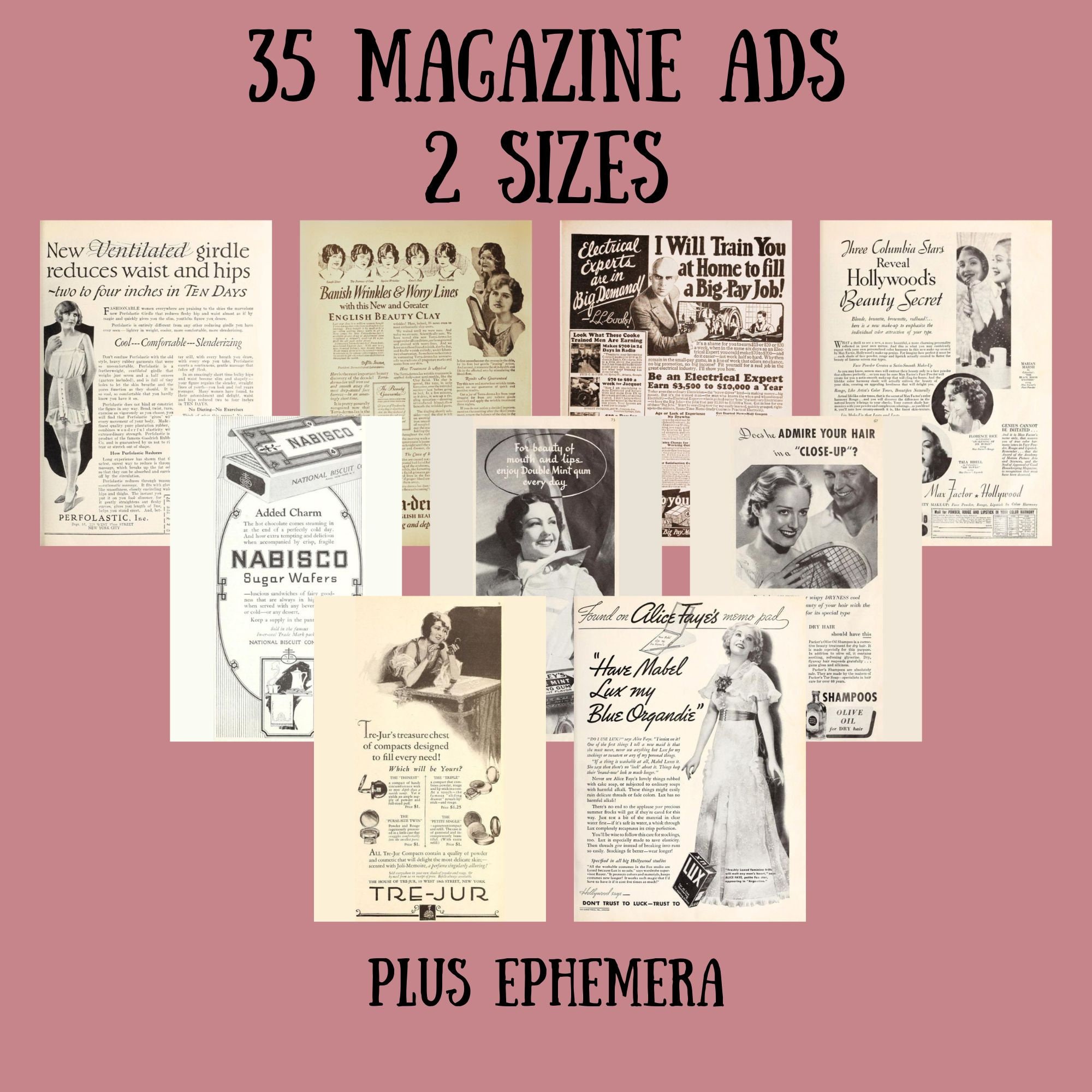 Vintage Ads Digital Pack: 1920s-1930s Printables for Art, 35 Images ...