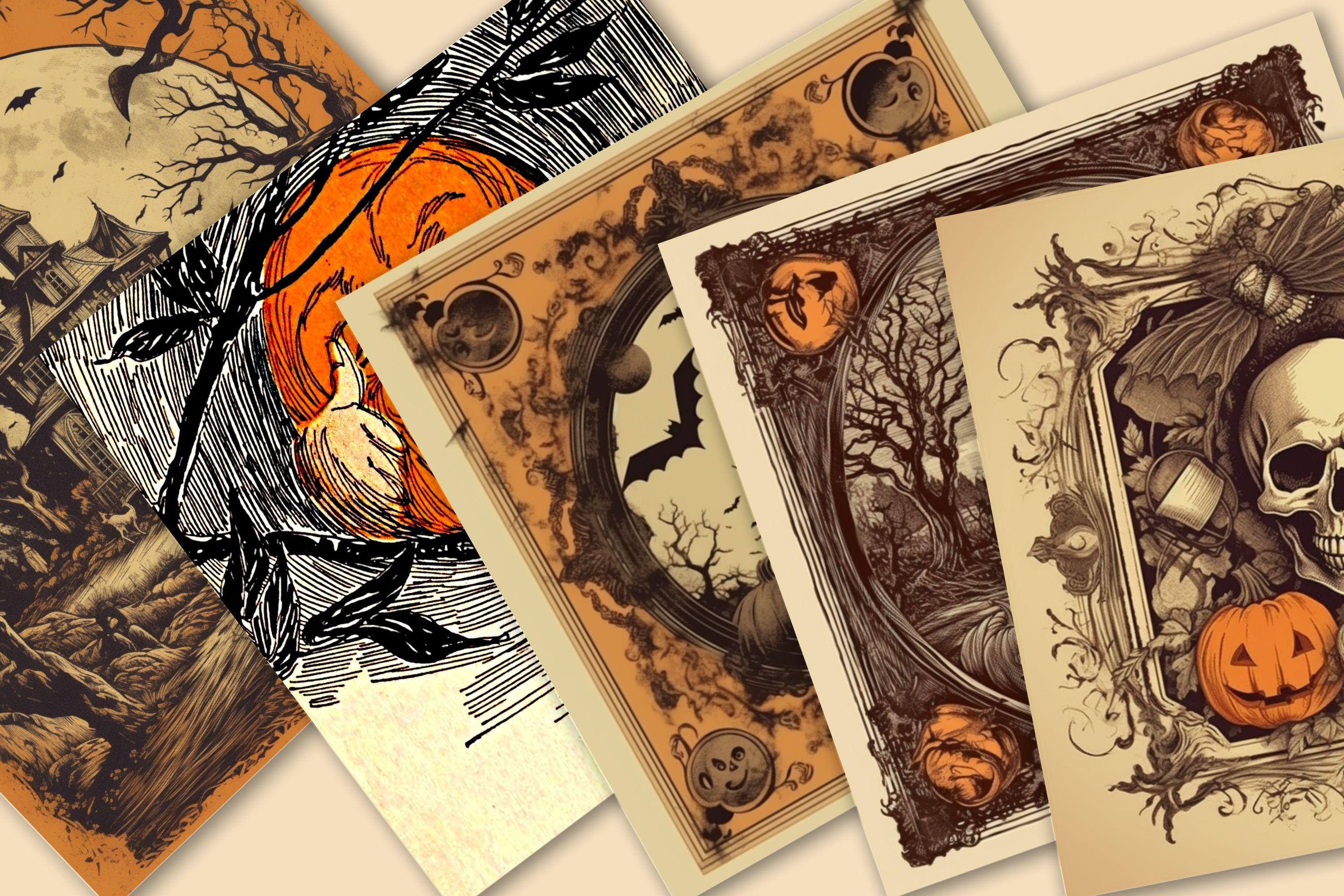 Retro Halloween Clip Art: Creepy & Scary Designs (digital Download) - Etsy