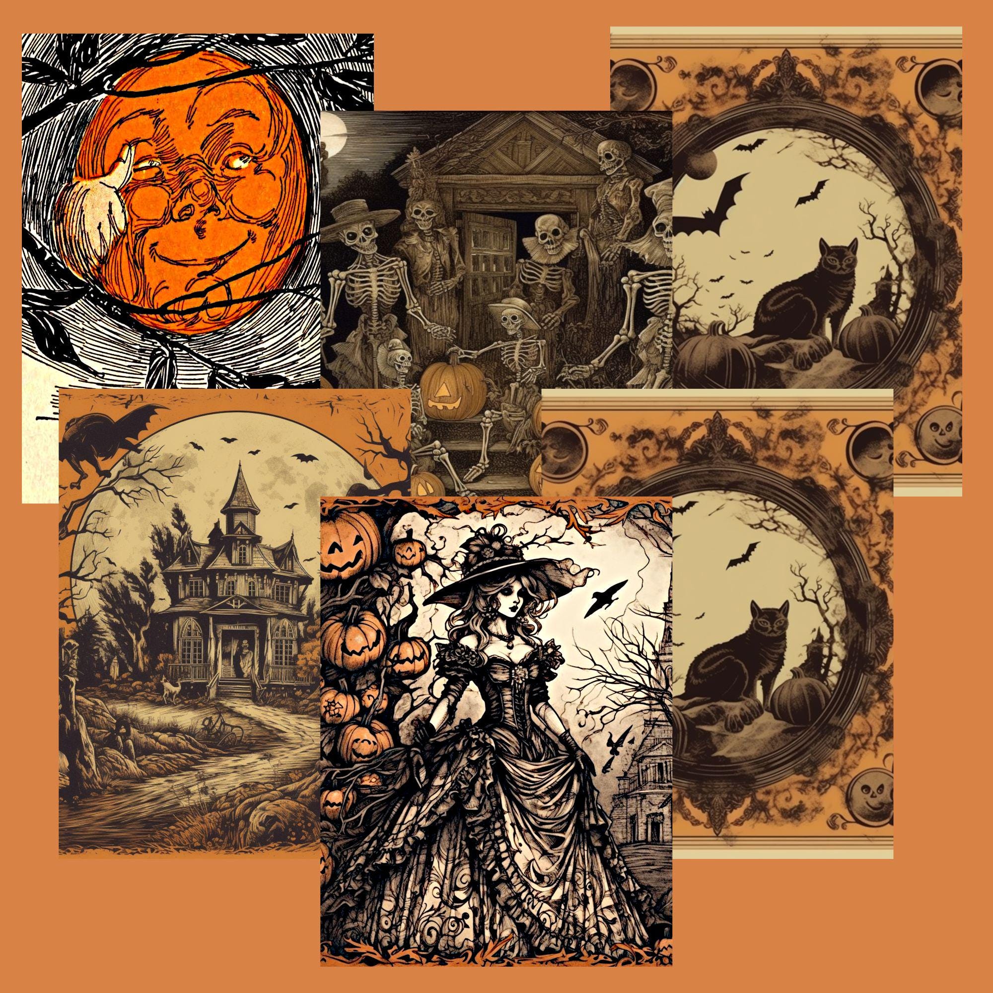 Retro Halloween Clip Art: Creepy & Scary Designs (digital Download) - Etsy