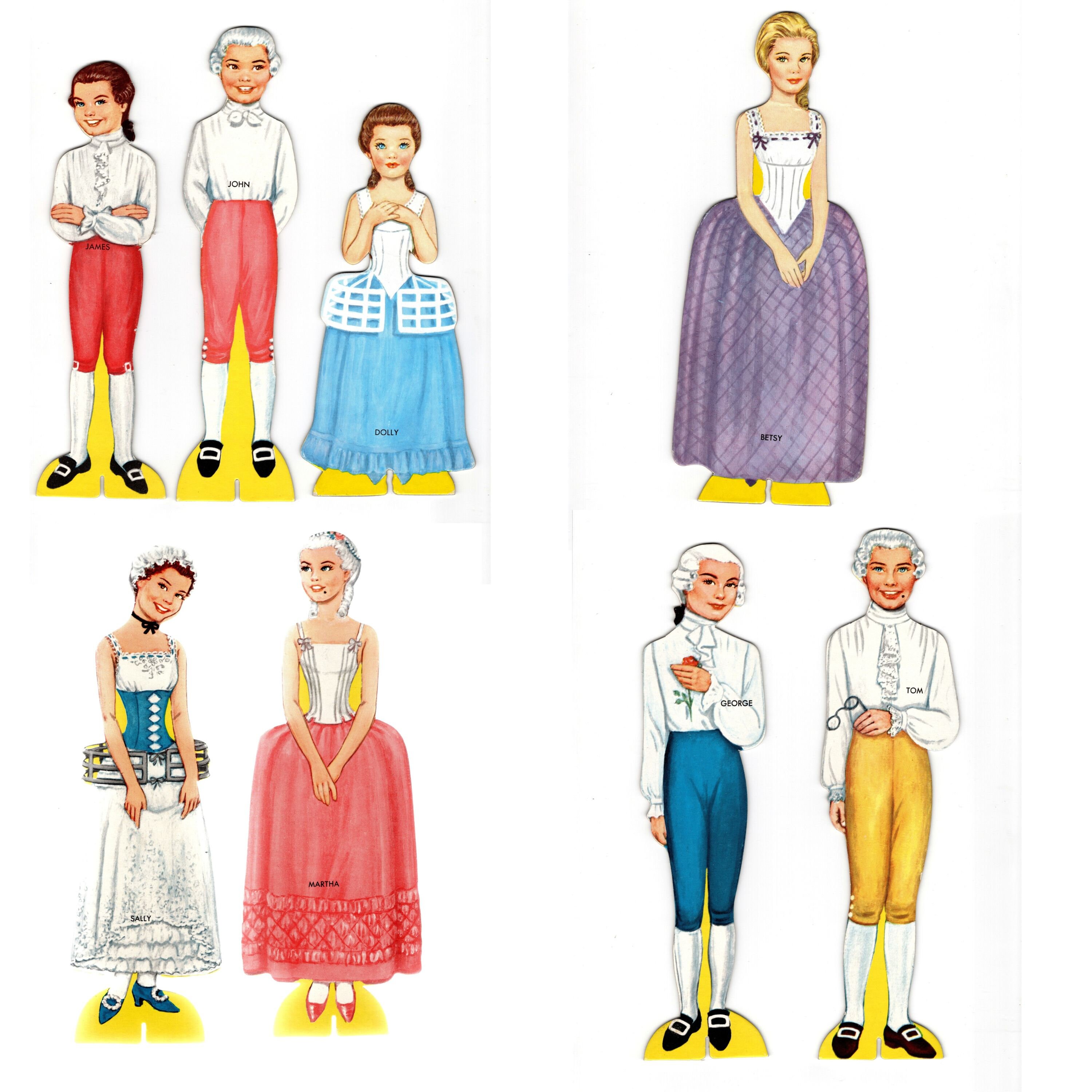 Vintage Colonial Paper Dolls: 1960 Queen Holden Collection (digital ...