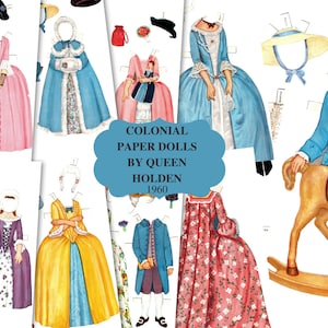 Vintage Colonial Paper Dolls: 1960 Queen Holden Collection (digital ...