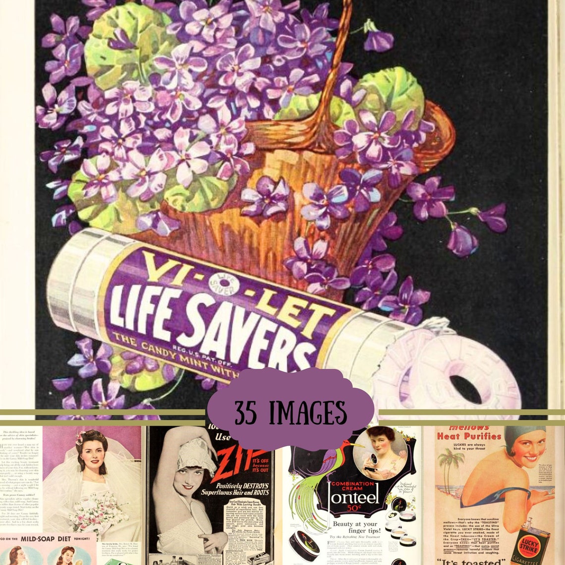 Vintage Ads Digital Pack: 1920s-1930s Printables for Art, 35 Images ...