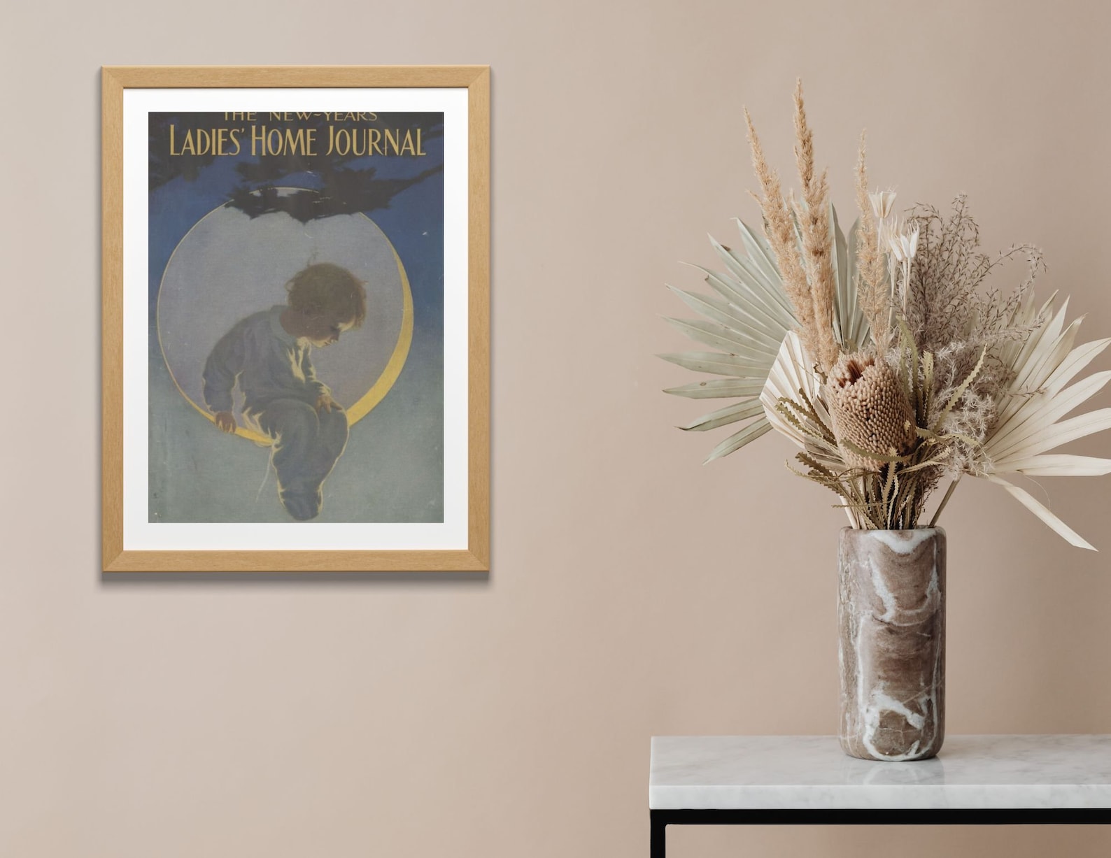 Boy in the Moon Magazine Cover Wall Art From 1909 in 6 Sizes, Great for ...