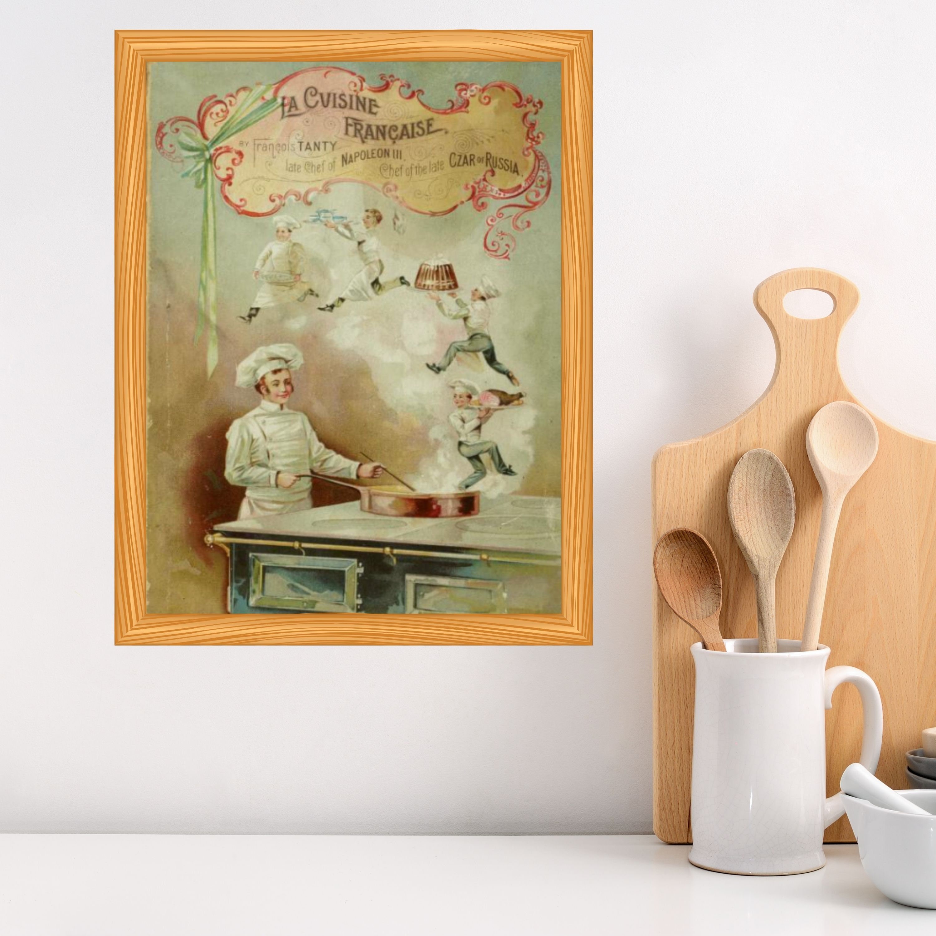 Charming Vintage French Cook Book Cover Art From 1800s Wall Art ...