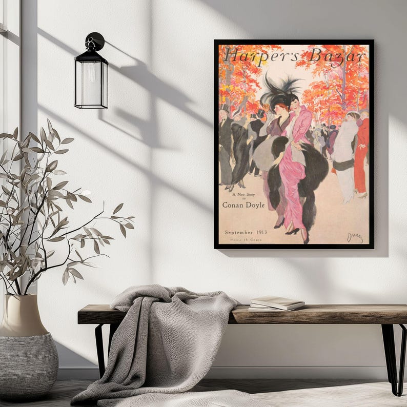 Vintage Fashion Magazine Cover Wall Art in 5 Sizes, Junk Journals ...