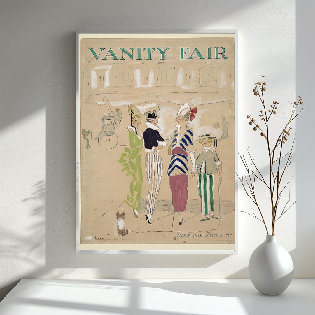 Vanity Fair Fashion Magazine Cover From 1914, 5 Sizes for Wall Art ...
