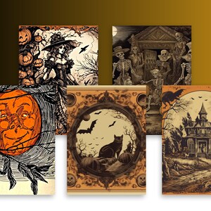 Retro Halloween Clip Art: Creepy & Scary Designs (digital Download) - Etsy