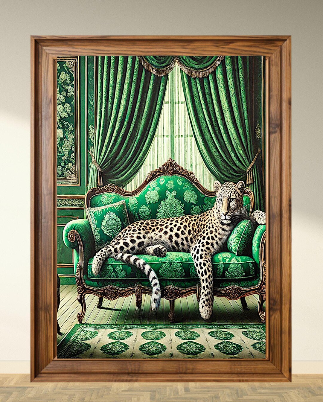 Leopard on the Sofa Wall Art Printable, Digital Download, Leopard ...