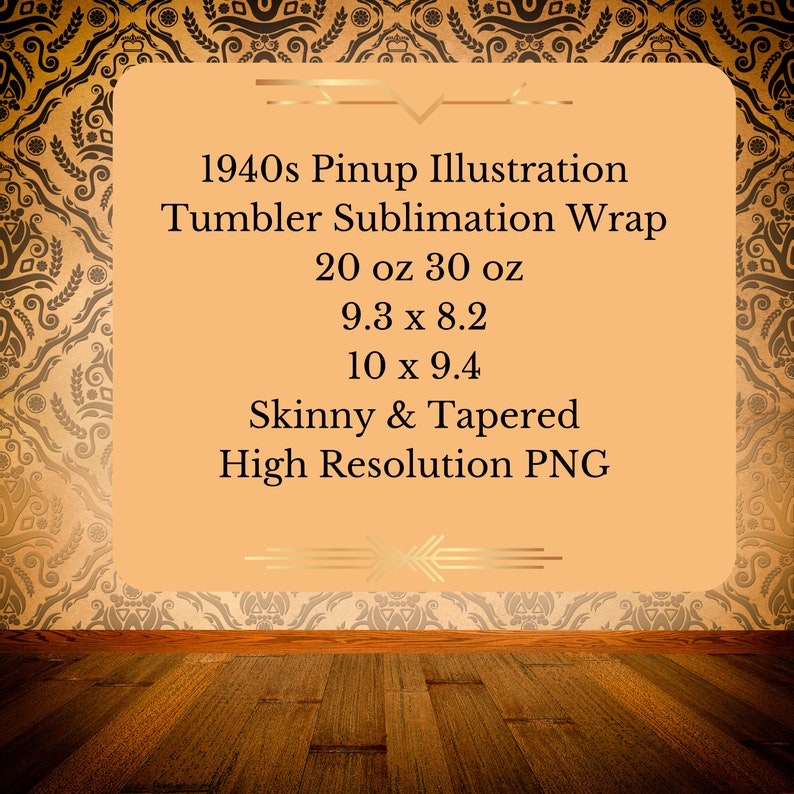 Retro Pinup Glamour Girl Tumbler Wrap, 20 Oz, 30 Oz, Sublimation Wrap ...