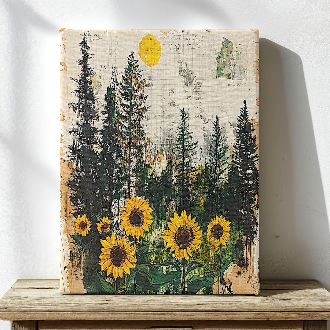 Sunflower Forest Wall Art Printable, Sunflower Lovers Landscape Decor ...