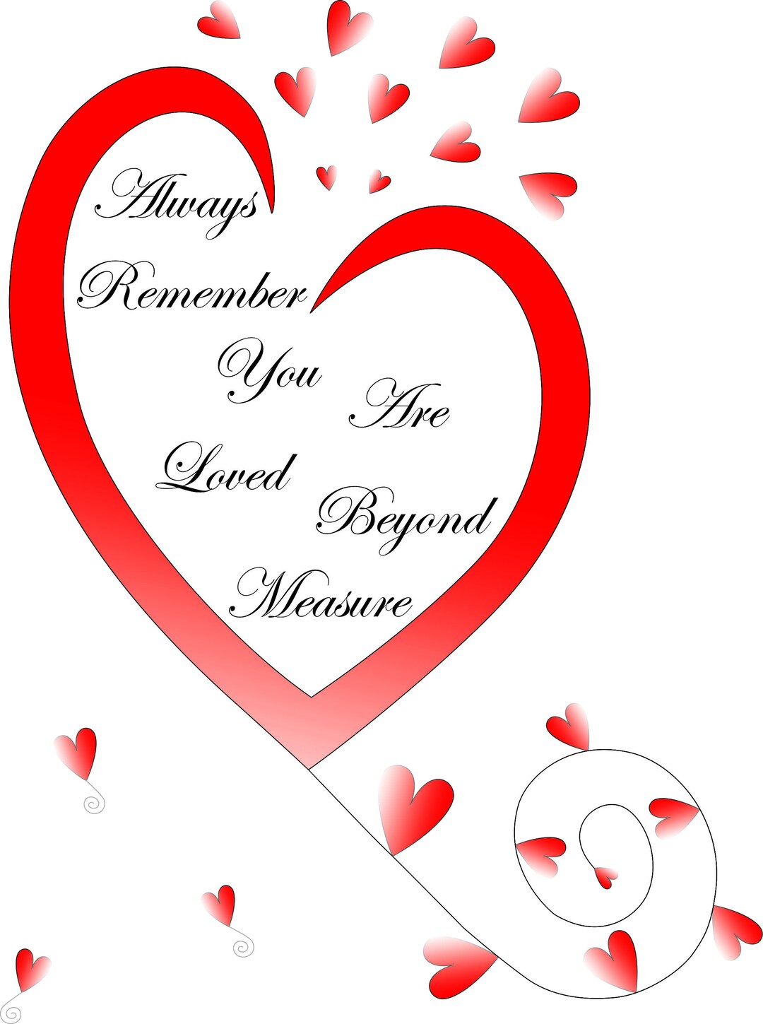 Swirling Hearts Let the One Your Love Know How Much They Mean to You ...