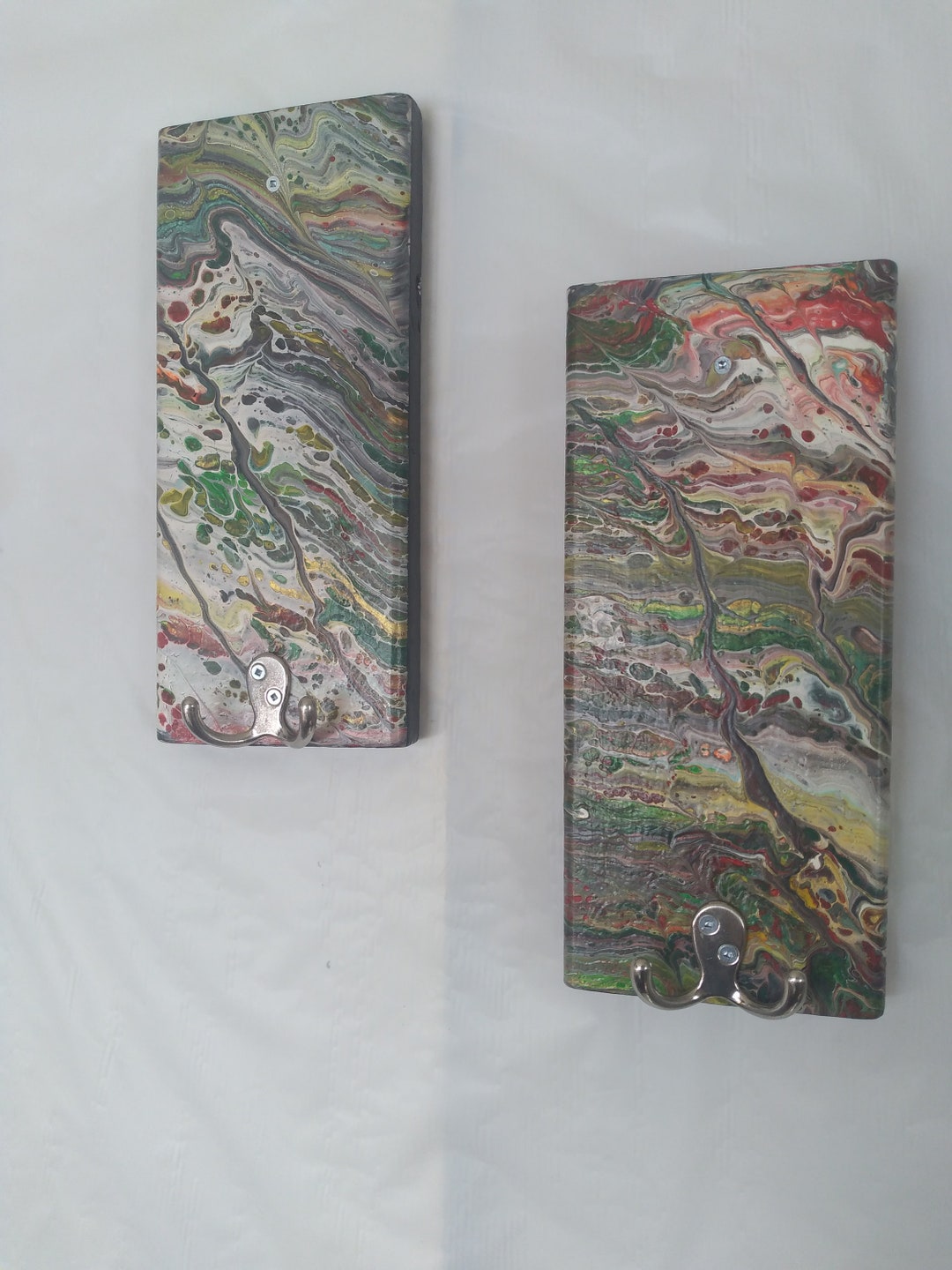 Marble Mastery. Original Art Coat Hangers With Style and Class, - Etsy