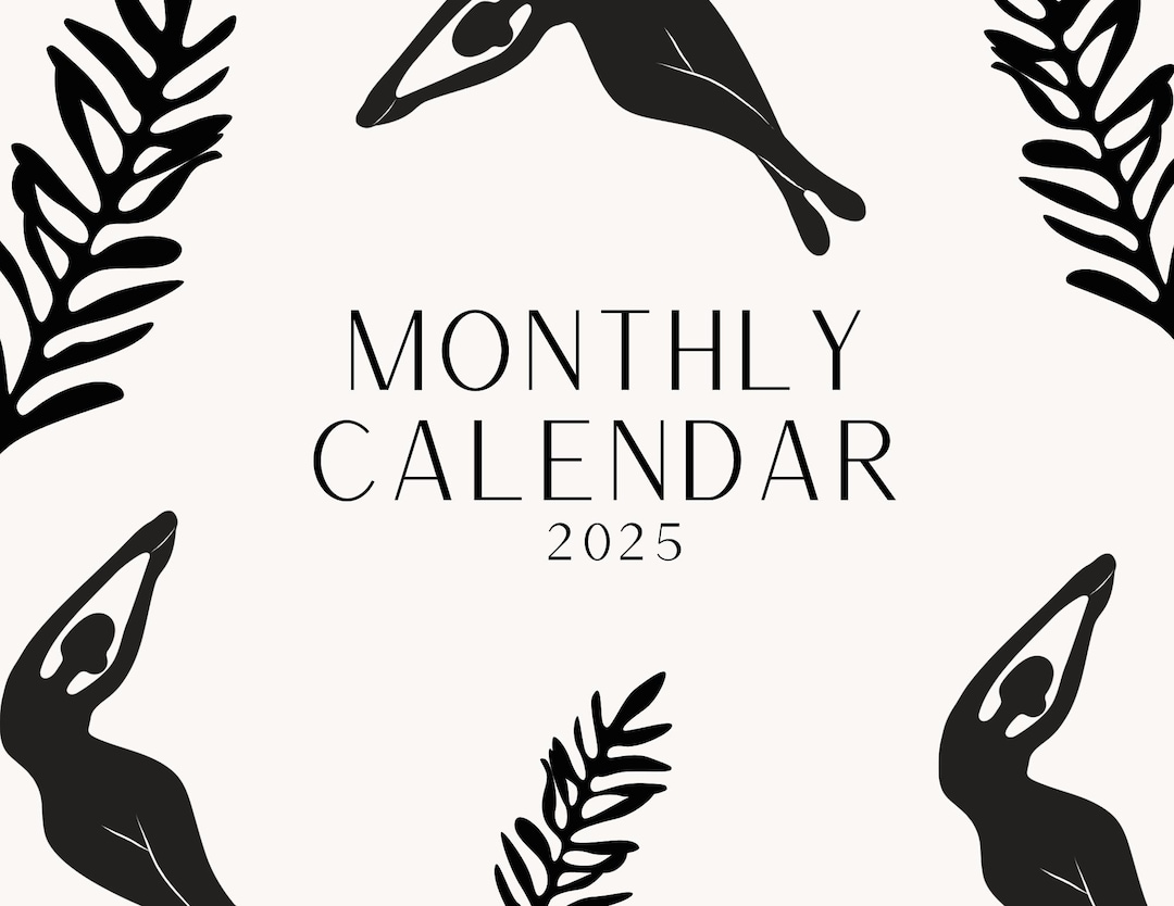 2025 Minimalist Monthly Calendar - Printable Edition - Etsy
