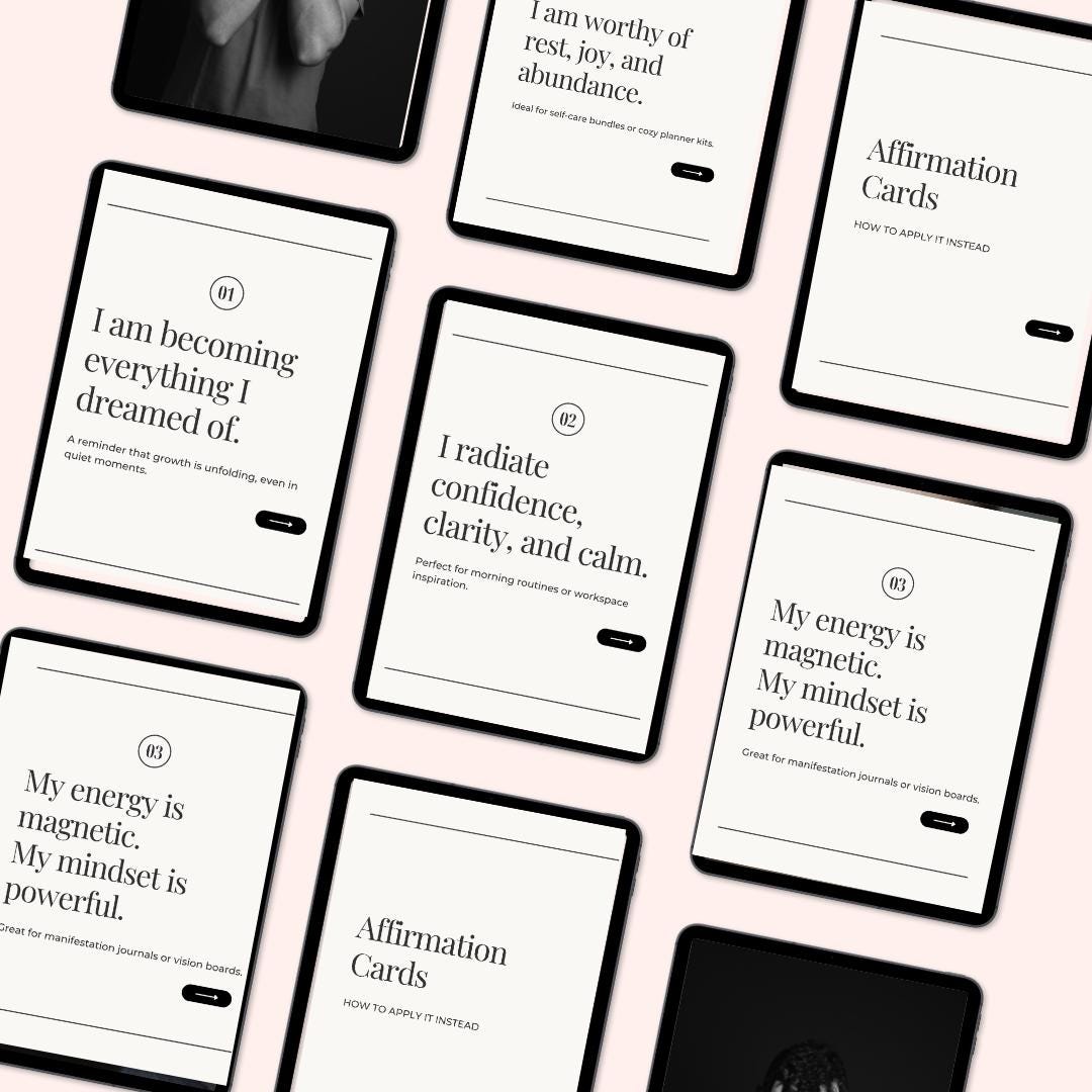 Empowerment Affirmation Cards – 5 Printable Digital Cards | Motivation ...