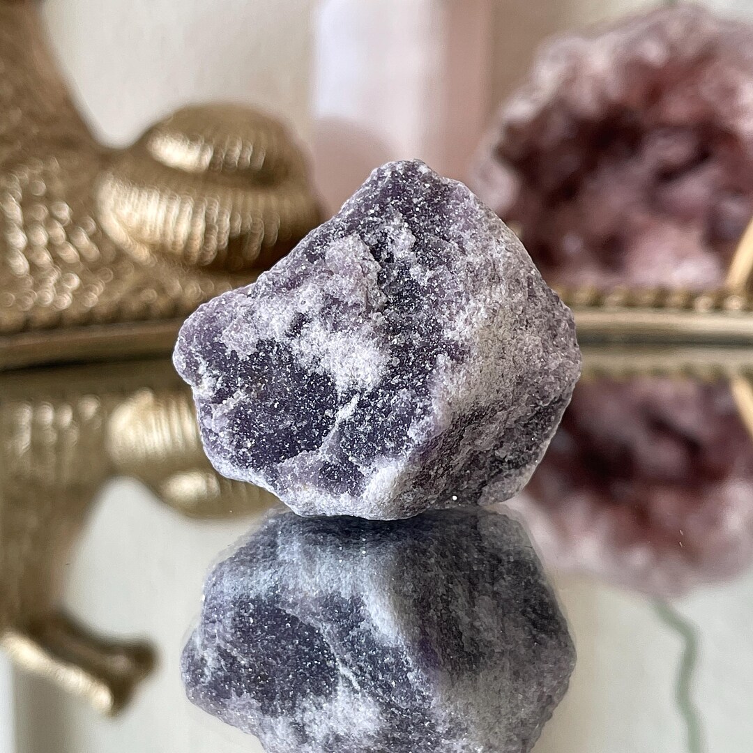 AAA Purple Mica Silver Fleck High Grade Lepidolite Decor Crystal ...