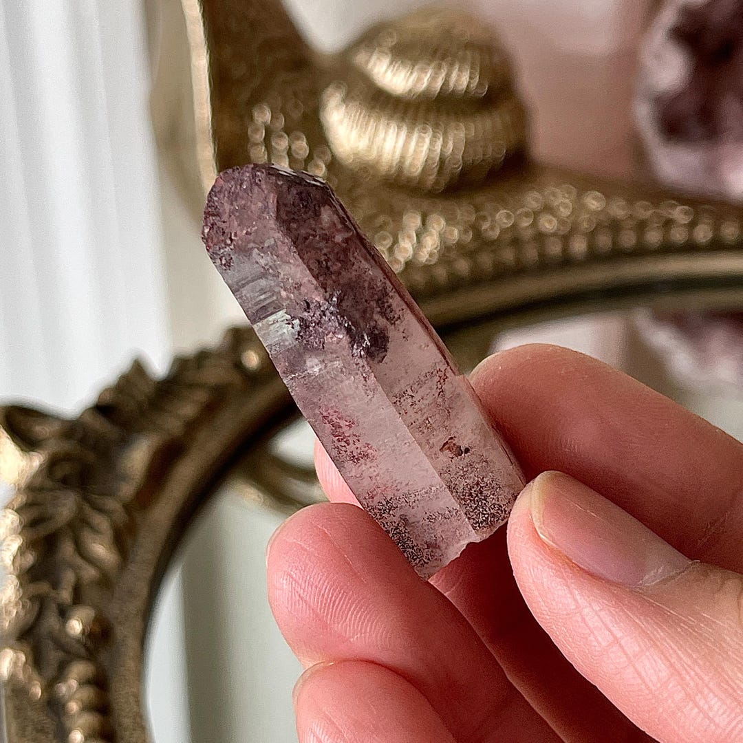 Rare Mini Red Dragon Lemurian Seed Brazil Quartz Point Lemurian Quartz ...