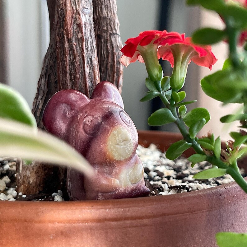 Purple Mookaite Hamster Carving: Kawaii Crystal Decor - Etsy