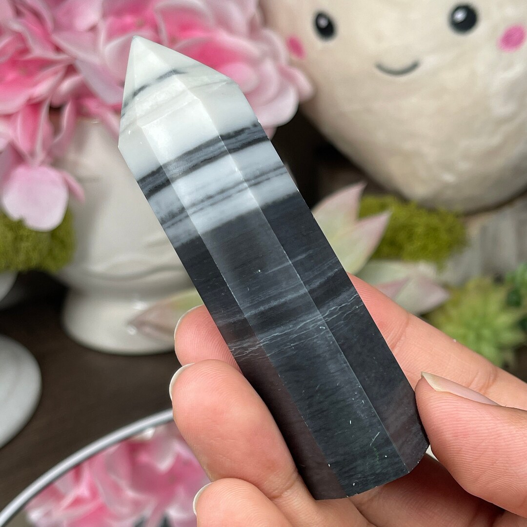 Zebra Jasper Wand Tai Chi Jasper Stone Tower Zebra Taiji Jasper Crystal ...