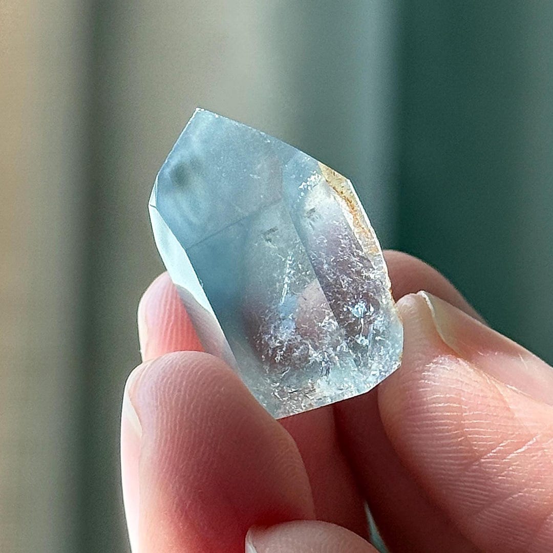 Rare Mini Blue Tara Night Shade Faceted Tower Gem Brazil Blue Quartz ...