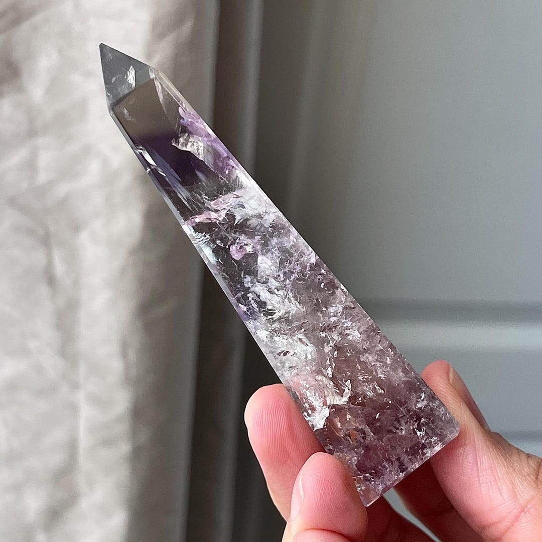 AAA Phantom Amethyst Tower Amethyst Rainbow Crystal Brazil Amethyst ...